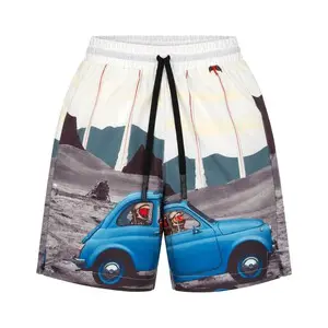 MYSIMPLICATED Printed Bermuda Shorts - Blue/white