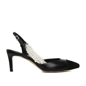 GINISSIMA Alice Pearl Leather Low Heel