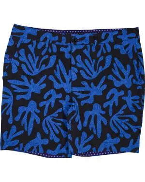 LORDS OF HARLECH Printed Flat Front Shorts - Blue
