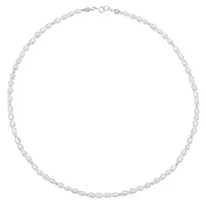 LILY & ROO Beaded Seed Pearl Choker - Silver