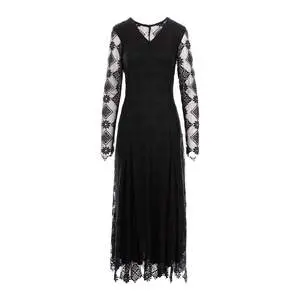 Sheer Lace Midi Dresses
