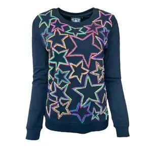 ANY OLD IRON Hand-beaded Star Sweatshirt - Black