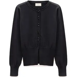 PERALUNA Ripley Steel Knit Cardigan - Black