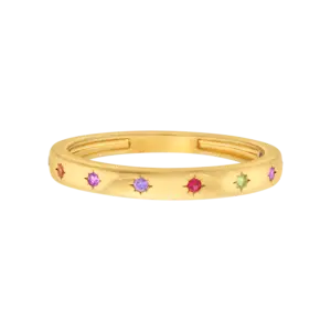 LA KAISER Starburst Eternity Ring - Yellow