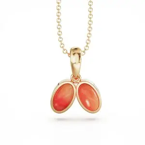 LINDA FIORE You & Me Baby Vermeil Necklace With Carnelian - Gold/yellow