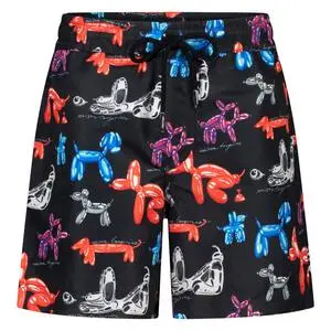MAISON TANGERINE Printed Swim Shorts - Black