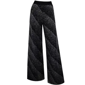 ME & THEE Velvet Trousers With Glitter Detail