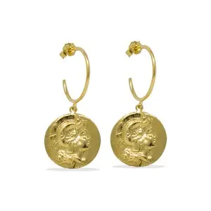 VINTOUCH ITALY Achilles Hoop Earrings - Gold