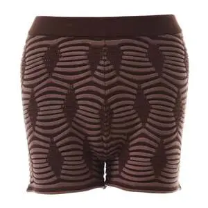 FULLY FASHIONING Geometric Pattern Shorts
