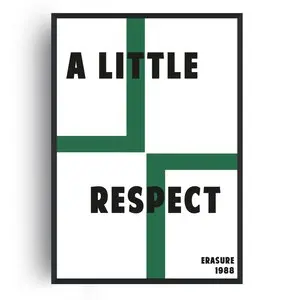 FANCLUB A Little Respect Music 70s Giclée Retro Art Print A3 - Green