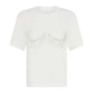 SOUR FIGS Crystal Fringed T-shirt