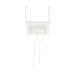 NAZLI CEREN Lalia Crepe Top - White