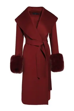 HORTONS ENGLAND Belmont Cashmere Coat - Red
