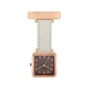 BERMUDA WATCH COMPANY Annie Apple Square Rose Gold Fob Watch - Grey