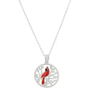 KYLIE HARPER Sterling Cardinal Tree Of Life Pendant Necklace - Silver