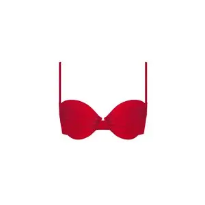 MONARCH Eva Pleated Balconette Bikini Top - Red
