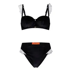 MAISON TANGERINE Capri Velvet Bikini - Black