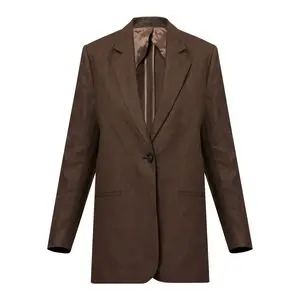 HELEN MCALINDEN Cassie Sandlewood Linen Jacket