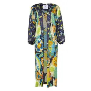 TIGER AND THE MONKEY Ecovero Viscose And Silk Coverup Robe - Blue