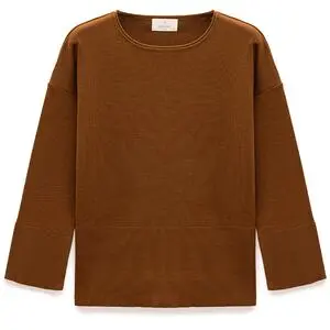 PERALUNA Rio Flat Knit Boat-neck Jumper - Brown