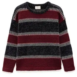 PERALUNA Liliane Stripe Knit Jumper - Red