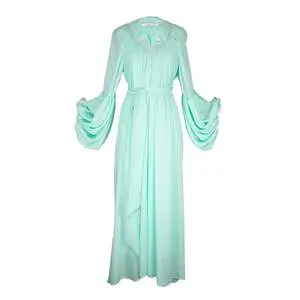 JENNAFER GRACE Chiffon Maxi Dress With Bishop Sleeves
