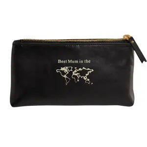 VIDA VIDA Leather Makeup Bag - Black