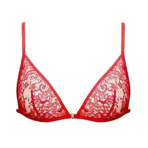 MONIQUE MORIN LINGERIE Moonstruck Triangle Bralette Fire - Red
