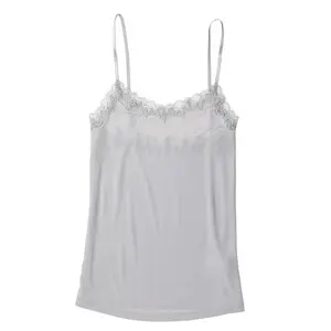 Uwila Warrior Soft Silk Lace Camisole - Grey