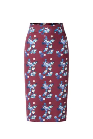 SOPHIE CAMERON DAVIES Floral Midi Jersey Skirt - Purple