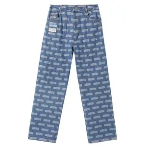 VERYRARE Jacquard Denim Criss-cross Pants