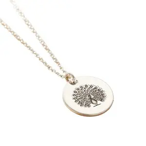POSH TOTTY DESIGNS Sterling Peacock Spirit Animal Necklace - Silver