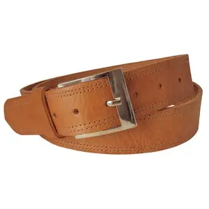 BERBER LEATHER Wide Leather Belt - Brown