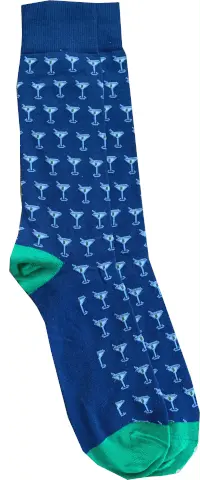 LAZYJACK PRESS Patterned Socks - Blue