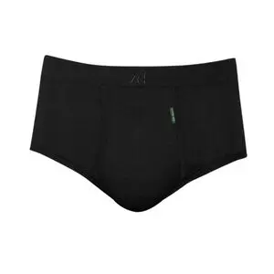 ZD ZERO DEFECTS Saturno Fly Front Brief – Natural Comfort Soy Fiber Color - Black