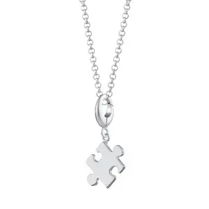 LILY CHARMED Sterling Jigsaw Charm Necklace - Silver