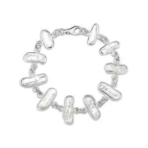 STEFAN TIRON Alessio Silva Pearl Link Bracelet - Silver