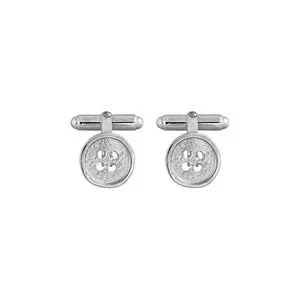 EDGE ONLY Button Cufflinks Sterling - Silver