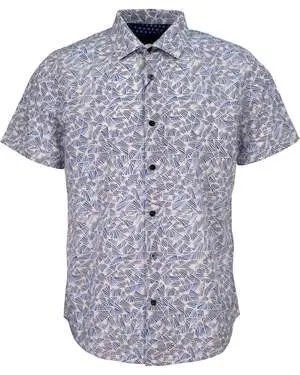 LORDS OF HARLECH George Geo Laser Cut Shirt - Blue
