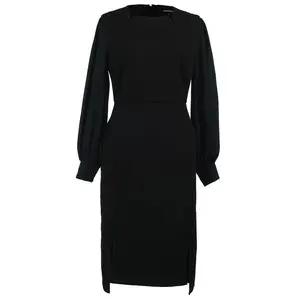 SMART AND JOY Tailor Midi Dress With Chiffon Sleeves