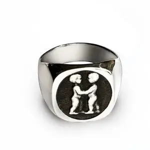 PERRY GARGANO Sterling Vintage Signet Ring - Silver