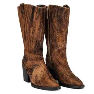 NEW AMENDMENT Olsson Mid-shaft Ponyhair Boots - Black