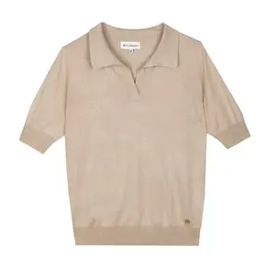 BEL CASHMERE Fine Knit Polo - Beige