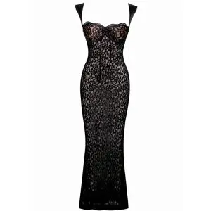 MISS CIRCLE NEW YORK Lace Maxi Dress