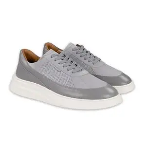 GRAIL Showman Leather And Suede Sneakers