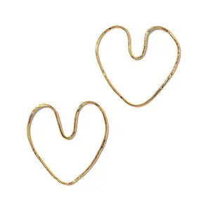 JAREDJAMIN Large Heart Earrings - Gold