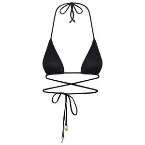 BIANCA RESORTWEAR Yasmin Triangle Bikini Top - Black