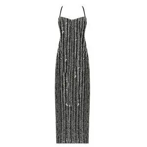 NUR KARAATA Alcazar Sequin-embroidered Velvet Dress