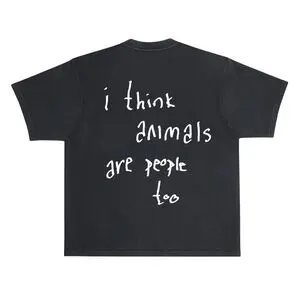 DONT EAT THE HOMIES I Think Animals Are People Too Tee - Black