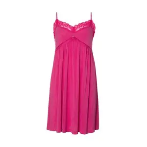 PRETTY YOU Bamboo Lace Chemise In Raspberry - Pink